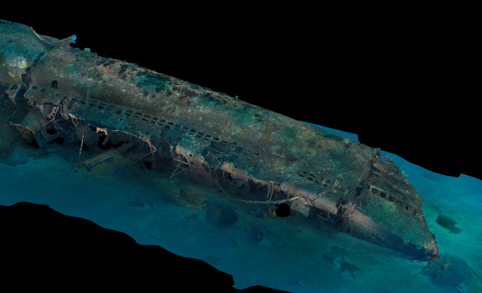 USS Moray (SS-300) Photogrammetry Model – Second Element Diving